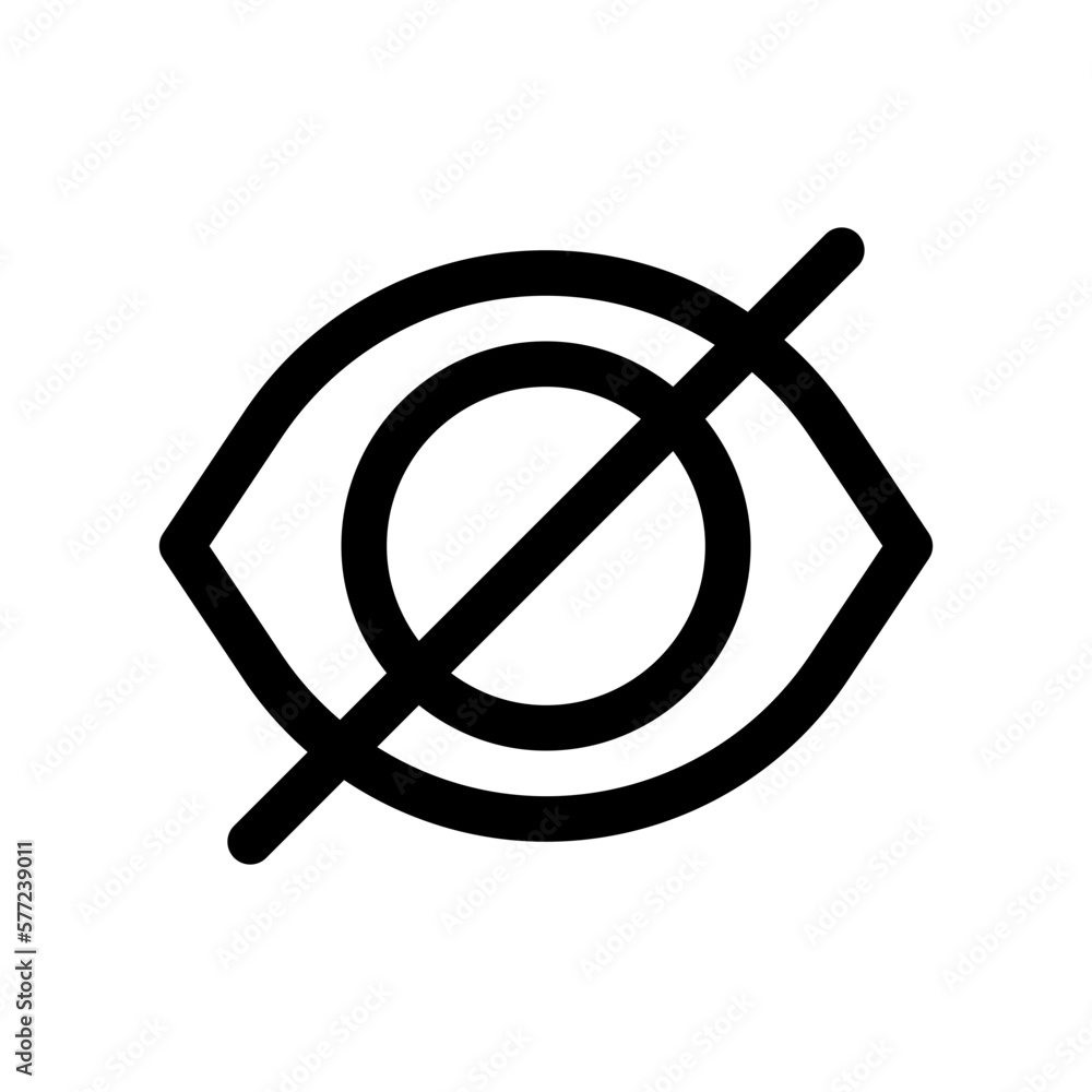 Vecteur Stock Editable vector hide password eye visual impairment icon ...