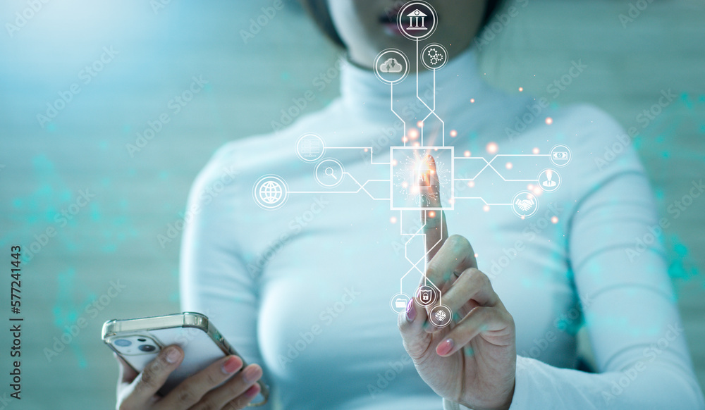 Foto de Digital transformation technology strategy, IoT, internet of ...