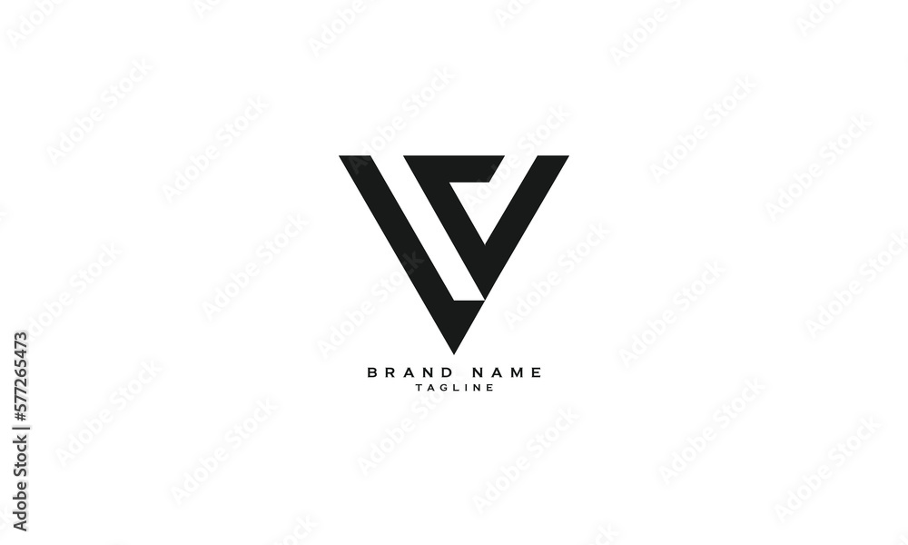 UDC, UCD, UD, VD, DV, DU, Abstract initial monogram letter alphabet ...