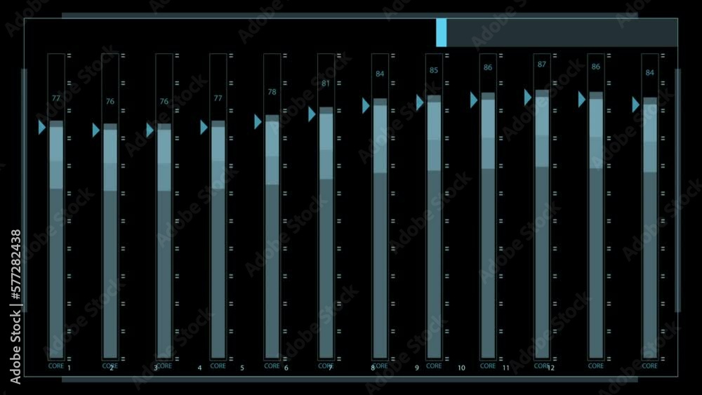HUD bar chart with digital technology elements. hi-tech style tech hud ...