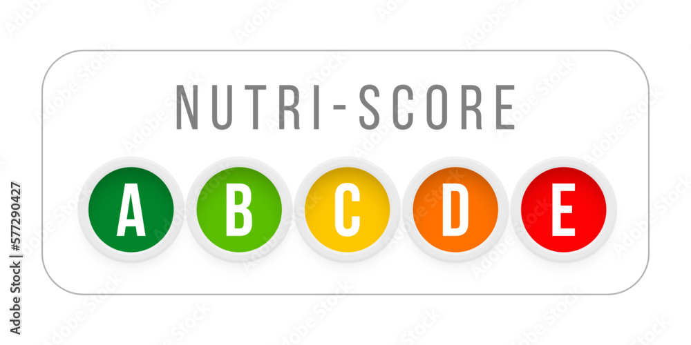 Nutri score system for health care label vector illustration ...
