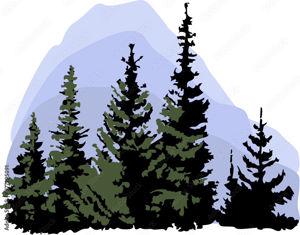 Forest png graphic clipart design Stock Illustration | Adobe Stock