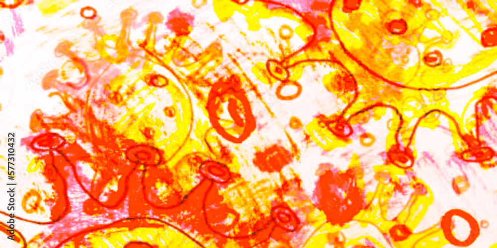 Coli Bacteria. Yellow Science Cells Research. Stock Illustration ...