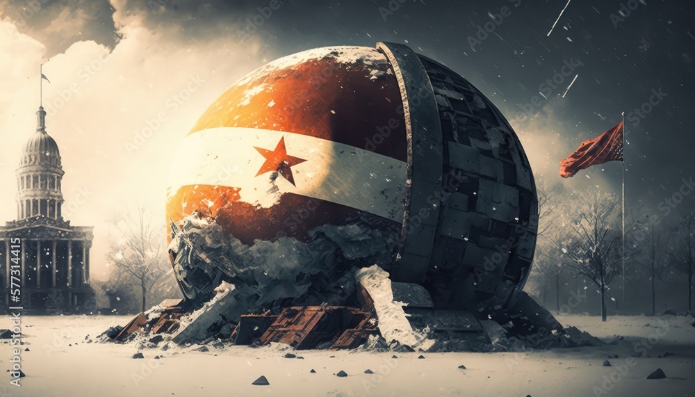 Vintage Cold War Era Illustration - Ideal for Political and Military ...