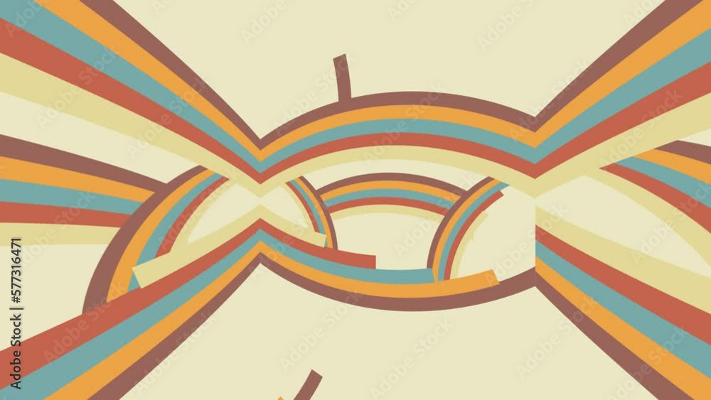 60s 70s animation vintage retro colors background video in modern style ...