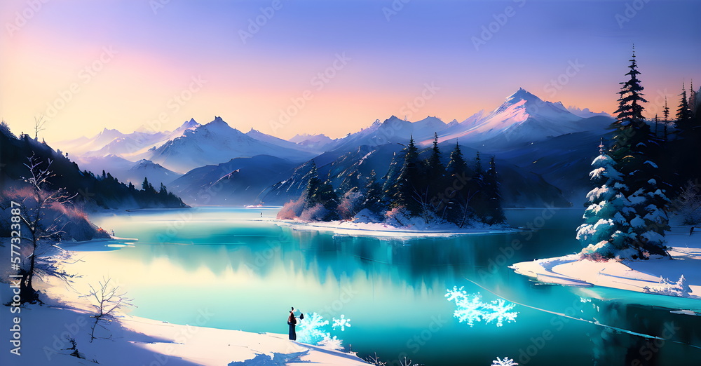 Wallpaper of frozen lake glacier landscape Global Warming Climate ...