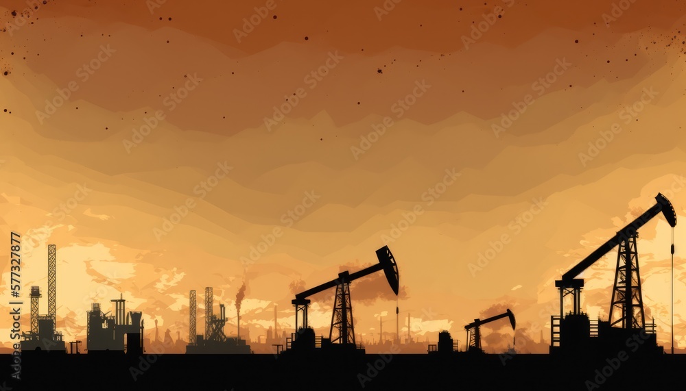 Oil Industry Concept Background with Copy Space - Perfect for Energy ...