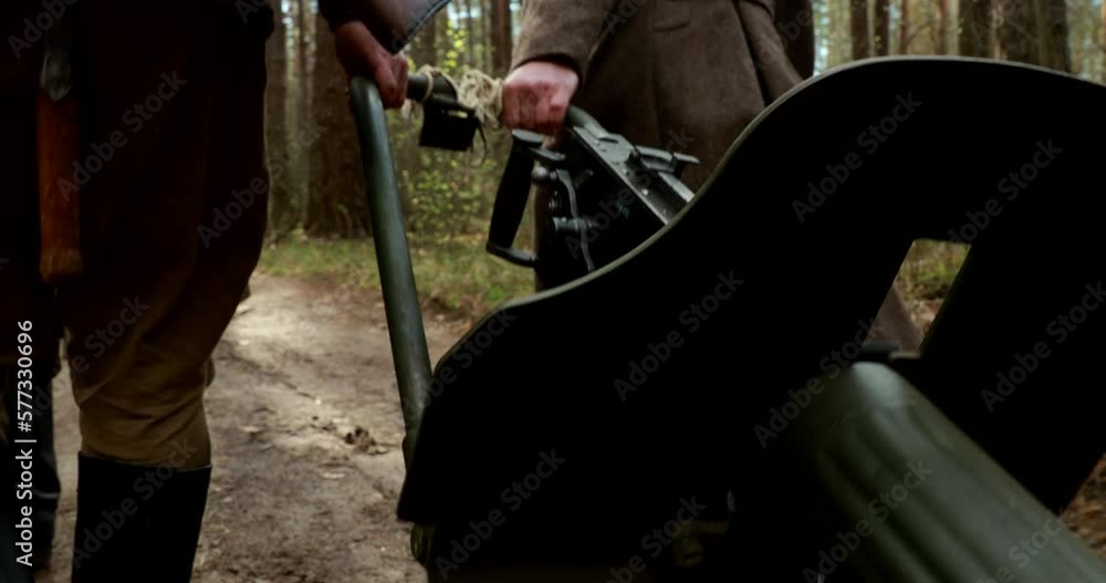 4K Squad Men Dressed As World War II Russian Soviet Red Army Soldiers ...