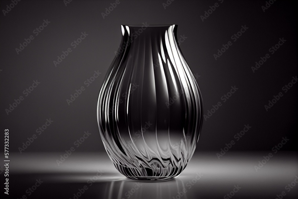 wide angle photography of glass minimalistic vase, white background ...