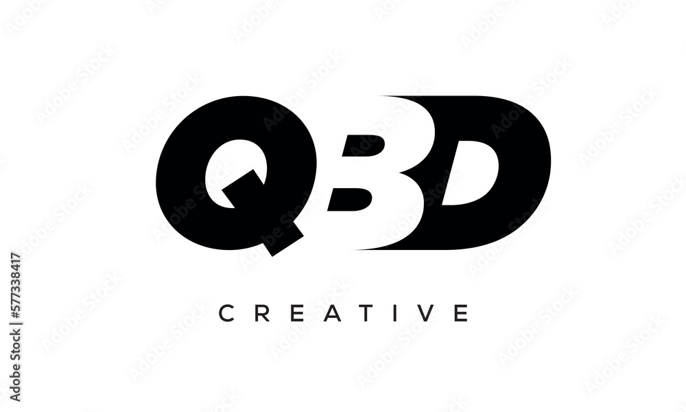 QBD letters negative space logo design. creative typography monogram ...