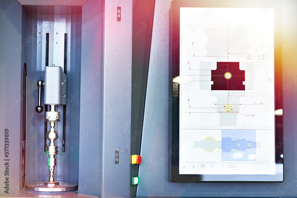 Flexible shaft measuring system with monitor Stock Photo | Adobe Stock
