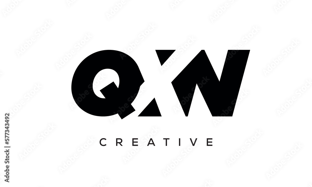 QXN letters negative space logo design. creative typography monogram ...