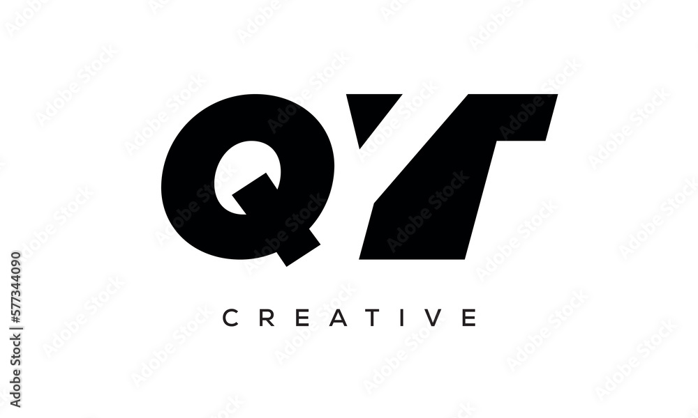 QYT letters negative space logo design. creative typography monogram ...