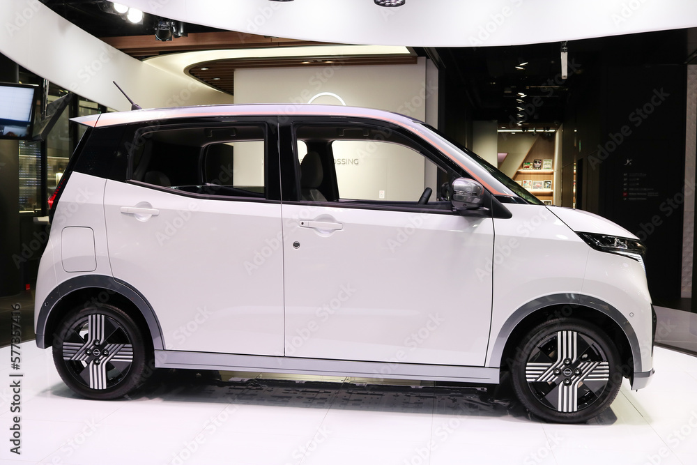 TOKYO, JAPAN - November 2, 2022: A Nissan Sakura, a battery electric ...