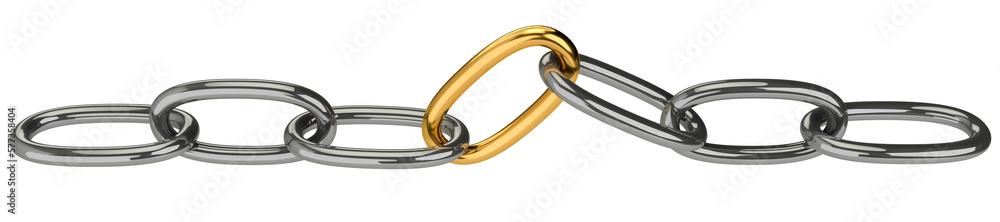 Individual and unique concept. Strained chain with different link. png ...