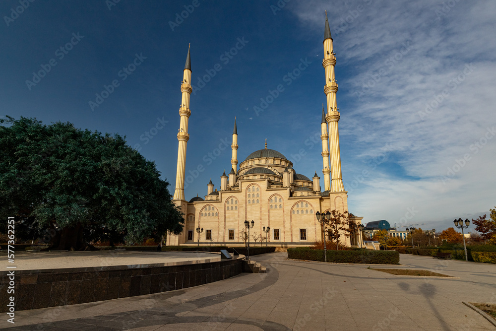 Akhmat Kadyrov Heart of Chechnya Mosque. Sights of Grozny. Stock Photo ...