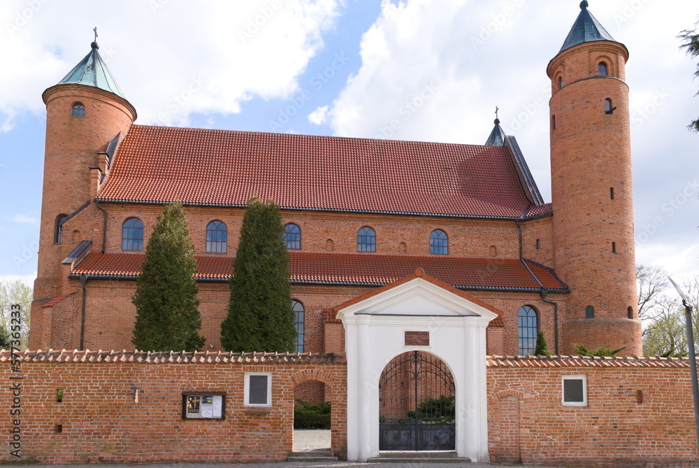 Renaissance fortified church in Brochow, where Fryderyk Chopin was ...