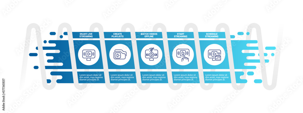 Streaming service infographic chart design template. Live TV. Online ...