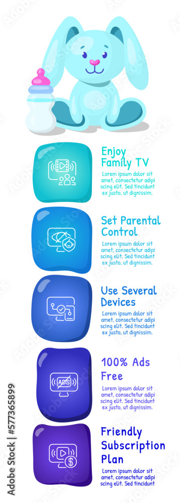 Streaming service for families infographic chart design template ...