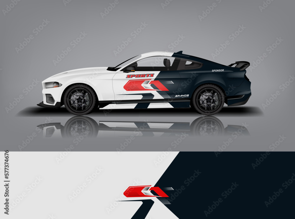 Vektorová grafika „Car decal design vector. Graphic abstract stripe ...