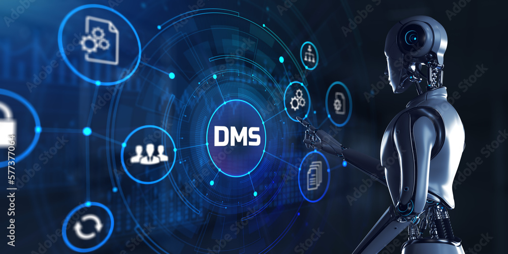 DMS Document management system business process automation RPA concept ...
