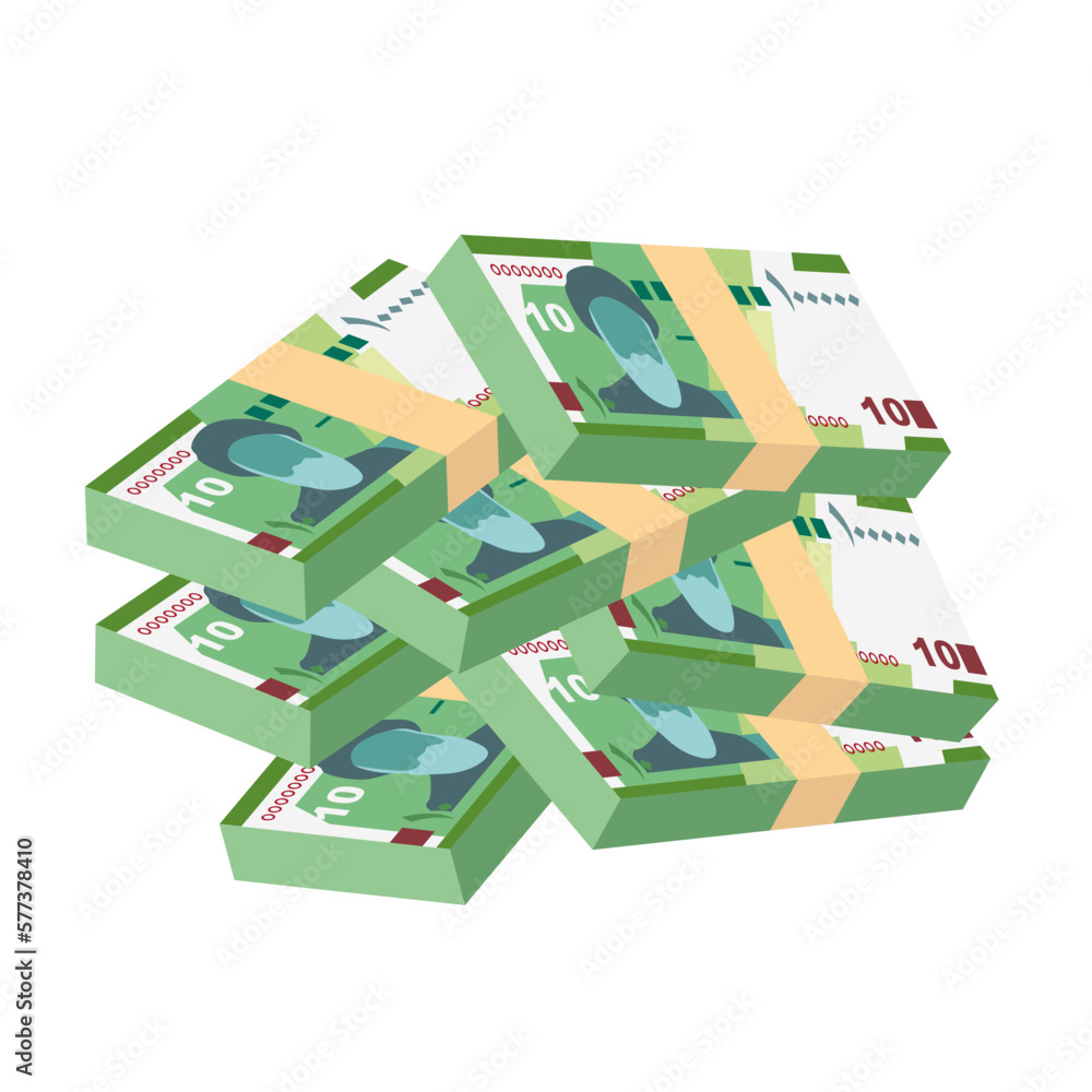 Iranian Rial Vector Illustration. Iran, Afghanistan, Hajj, Syria money ...