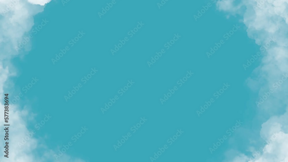 animated rotating circular blue sky background with white clouds Stock ...