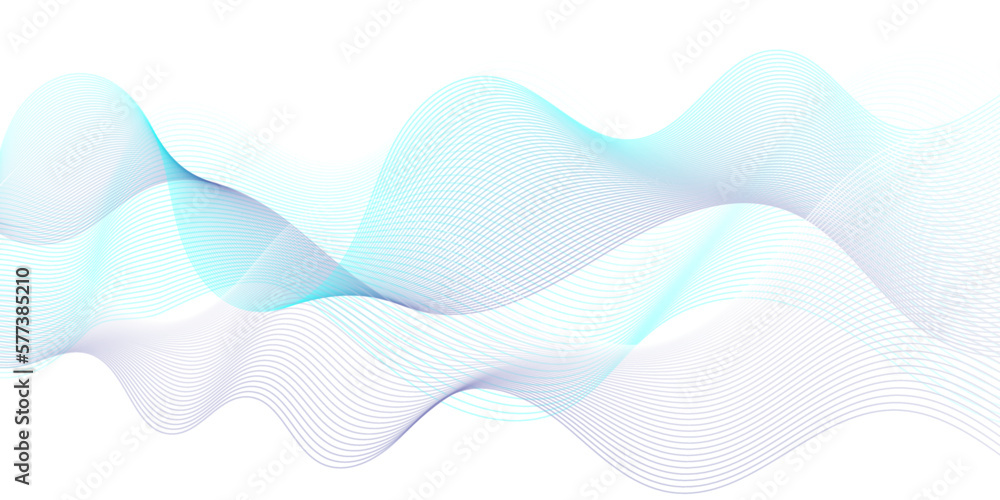 Abstract blue flowing wave lines background. Modern glowing moving ...