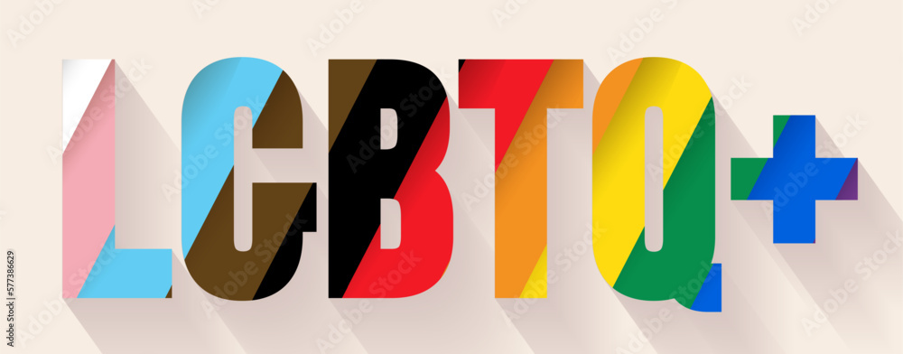 LGBTQ word banner vector illustration. Isolated on white background ...
