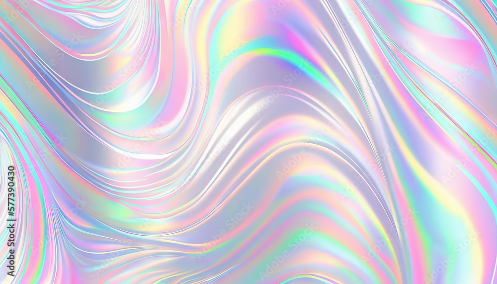 Seamless trendy iridescent rainbow foil texture. Soft holographic ...