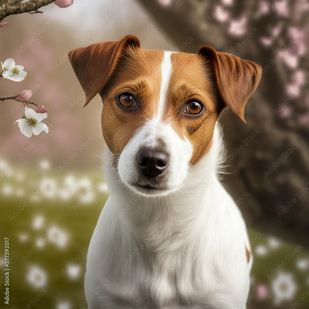 Ravishing hyper realistic portrait of adorable jack russel terrier dog ...