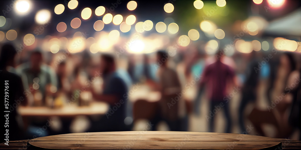 Outdoor local market stall, craft fair, farmers market empty table for ...