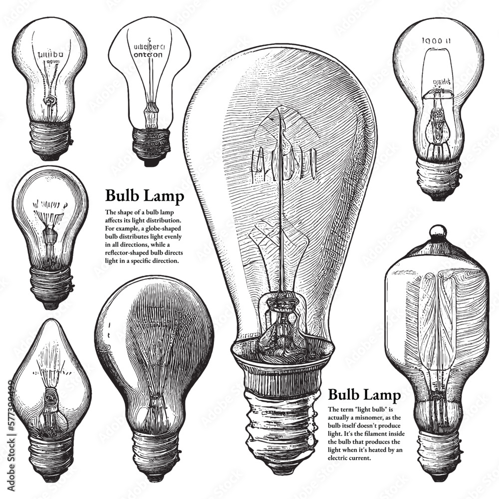 Vintage Lightbulb Illustration
