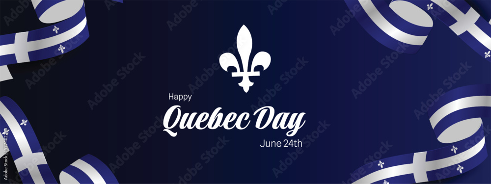 Happy Quebec Day. National holiday of Quebec. Saint Jean-Baptiste Day ...