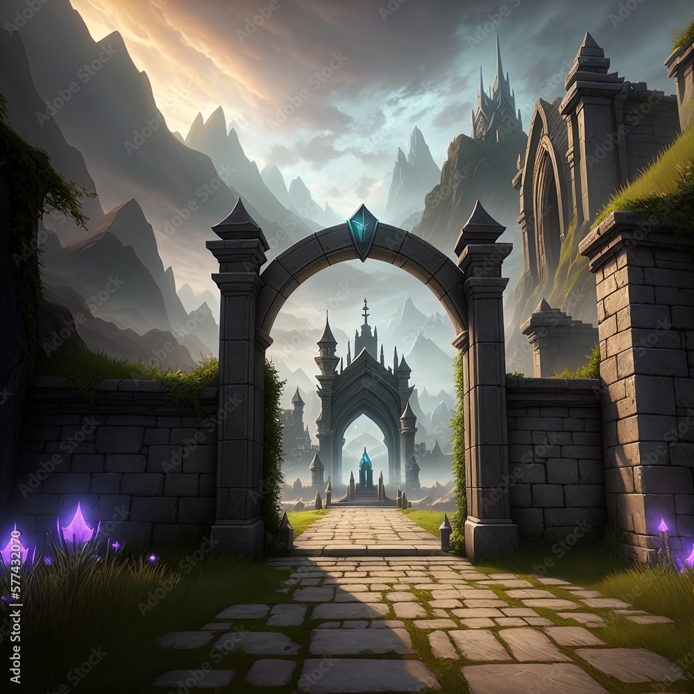 A gate leading to a mysterious and foreboding land. Great for dark ...