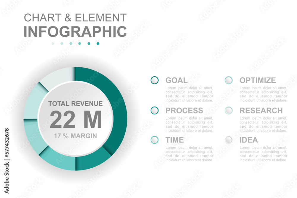 Infographic business template. Modern Sales graph diagram with revenue ...