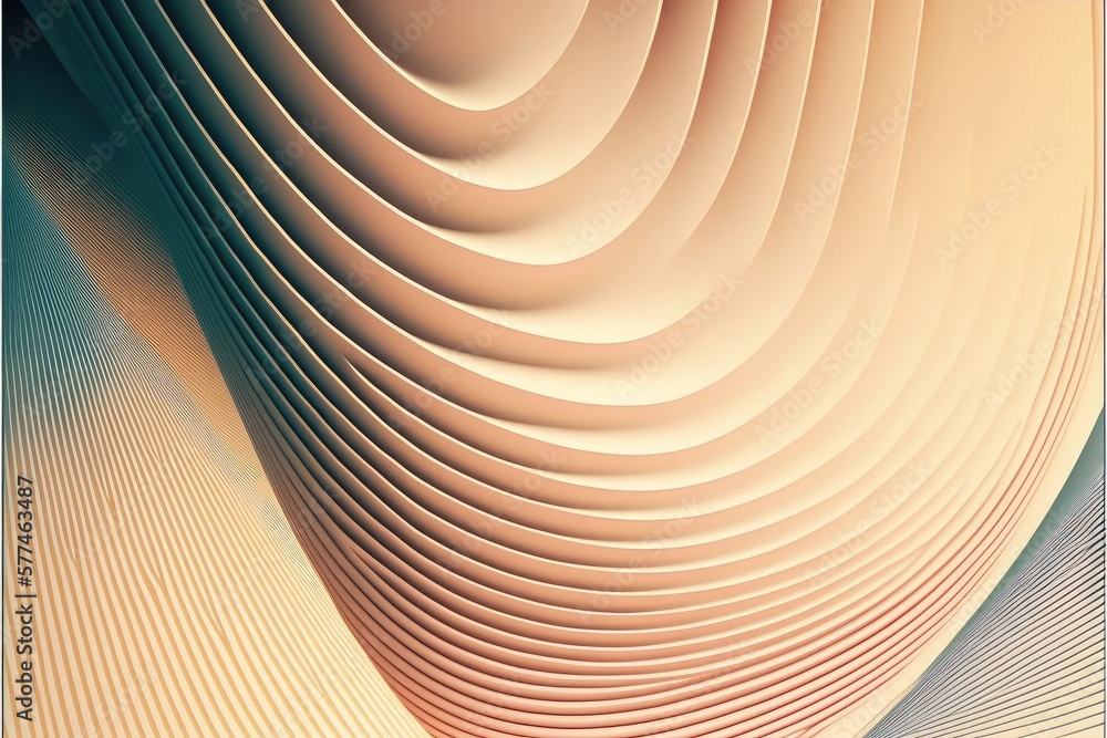 Abstract art of overlapped curve line in pastel color pattern. Concept ...