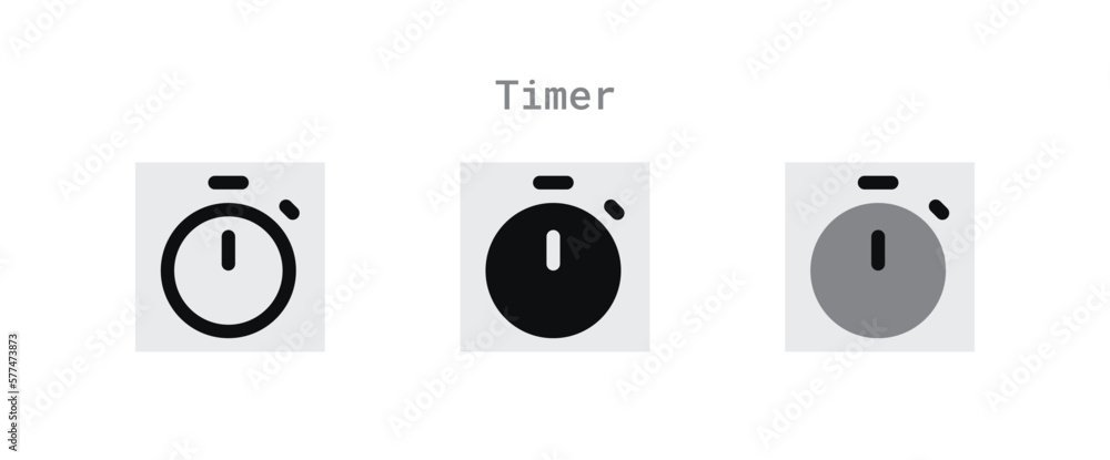 Timer Icons Sheet Stock Vector | Adobe Stock