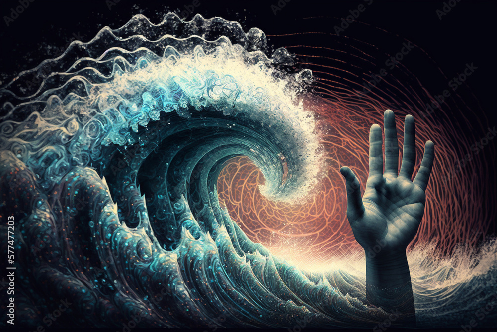 dramatic image captures essence of psychic waves, incorporating ...