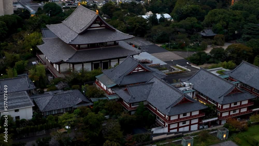 TOKYO - OCT 2nd, 2022: Zojoji Temple in Tokyo, Japan. Zojoji Temple is ...