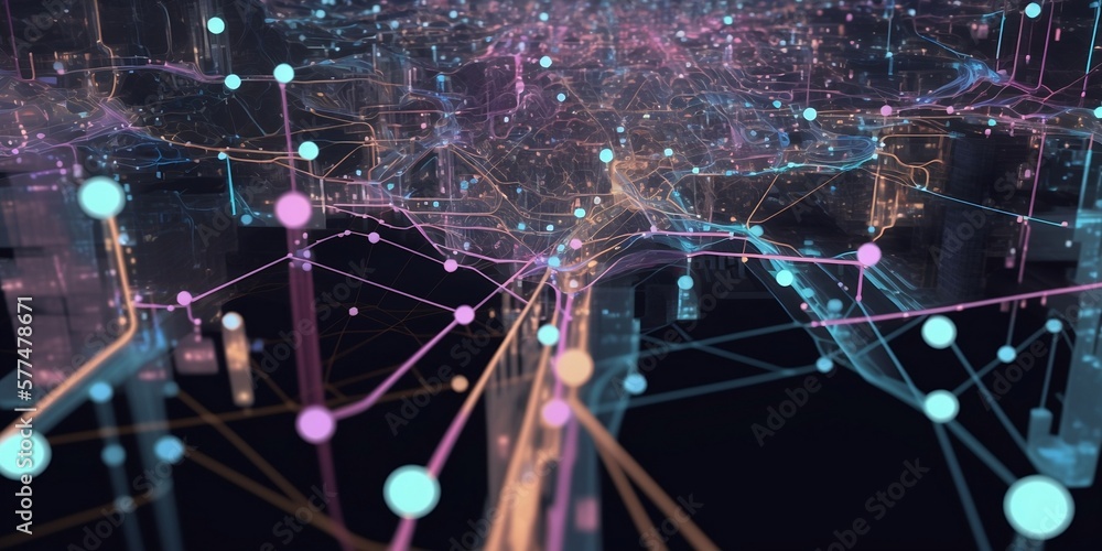 A visual representation of how a decentralized network is structured and how data is transmitted ...