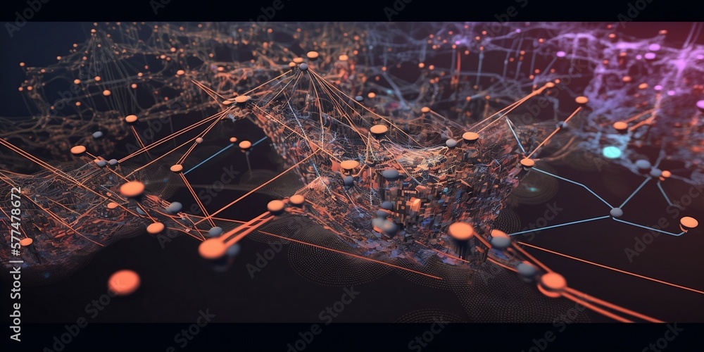 A visual representation of how a decentralized network is structured and how data is transmitted ...