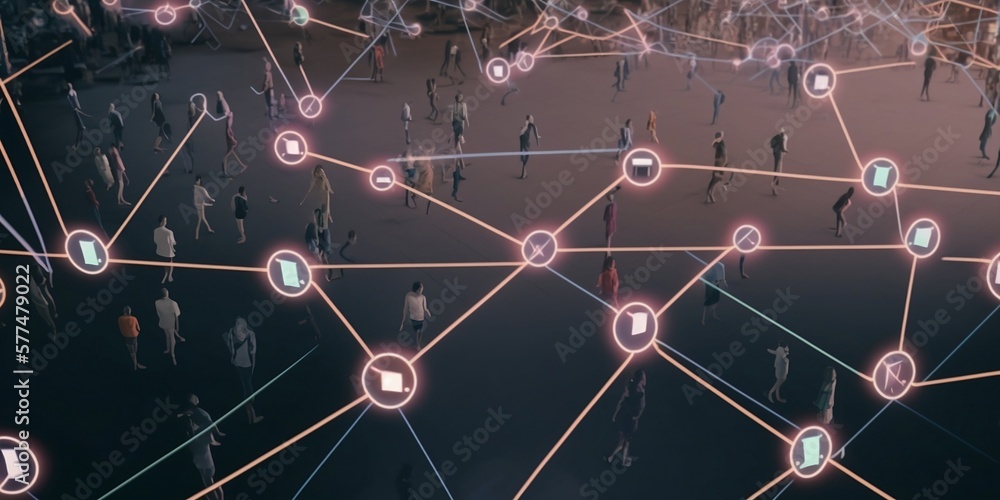 A visual representation of how a decentralized network is structured and how data is transmitted ...