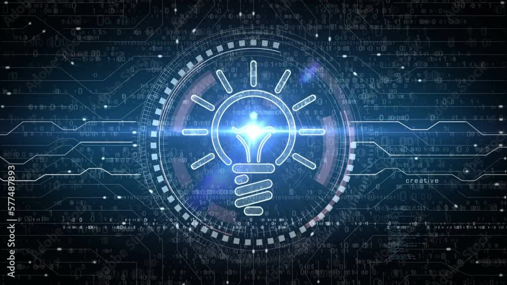 Bulb idea creative innovation and success inspiration symbol abstract ...