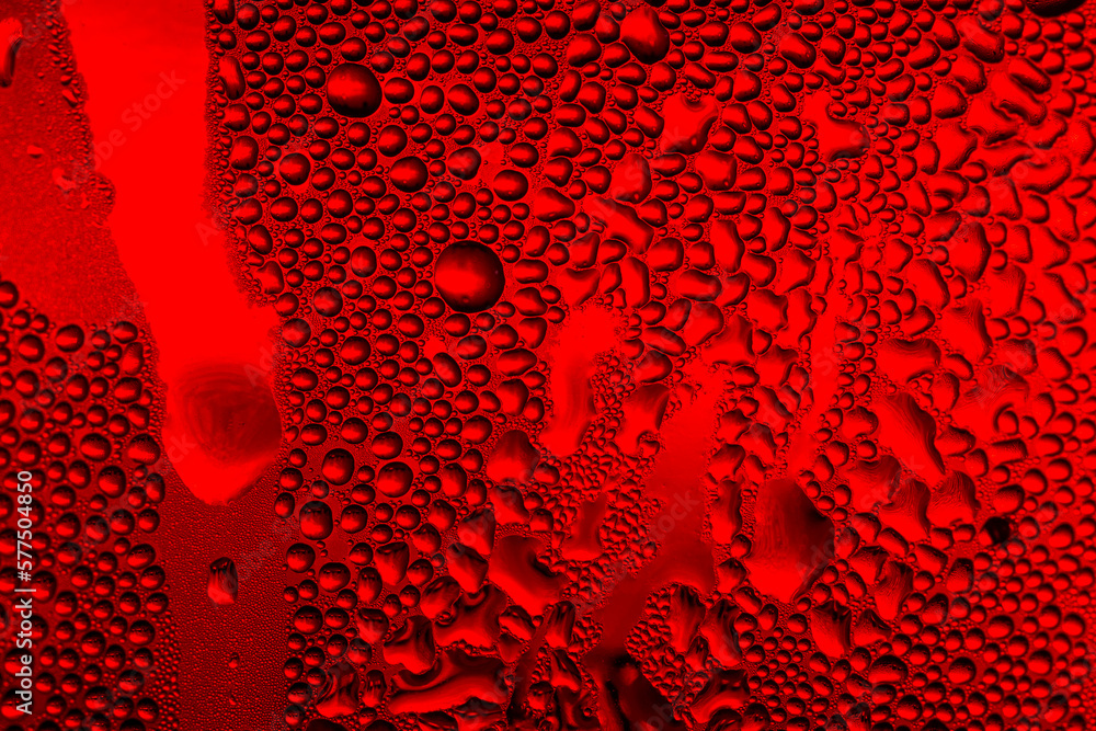 Ice cold glass fresh coca cola covered with water drops condensation ...