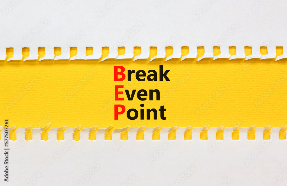 BEP break even point symbol. Concept words BEP break even point on ... BEP break even point symbol. Concept words BEP break even point on ...