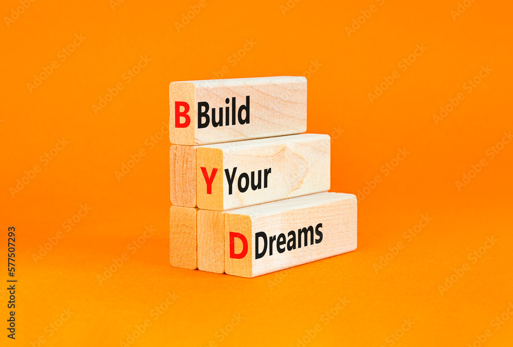 BYD build your dreams symbol. Concept words BYD build your dreams on ...
