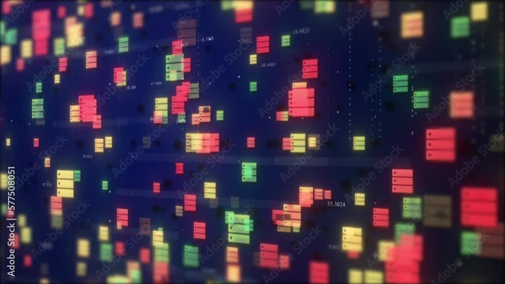 Video Stock Futuristic Digital Big Data Background, Binary Code Animation Background. Digital ...