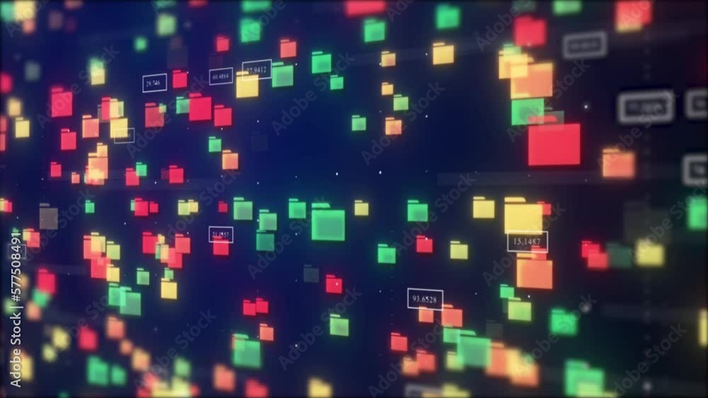 Computer Folder Icon Moving On Screen. Folder Icon Animation. Pc ...