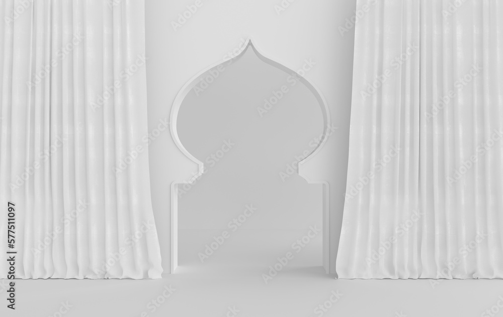 Muslim mosque element in arabic, Islamic architecture style. Ramadan ...